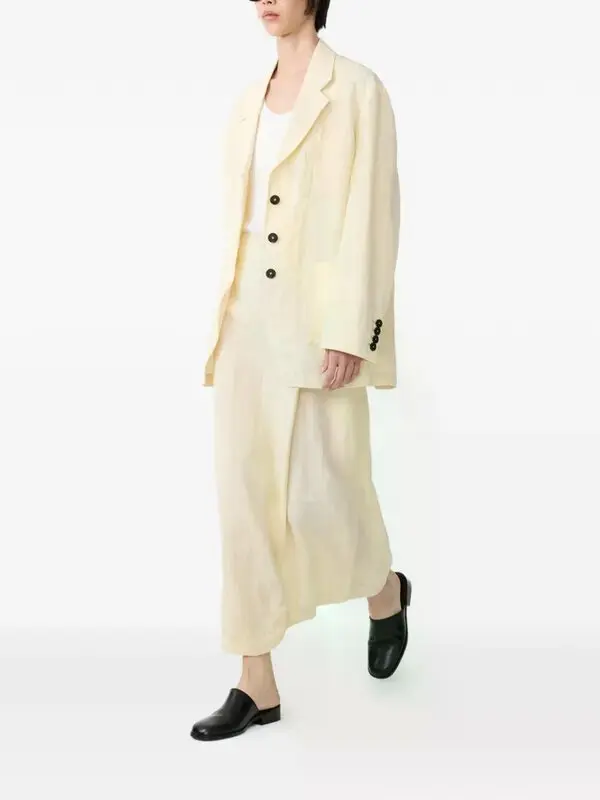 Studio Nicholson Bryde Button Patch Pocket Skirt - Yellow