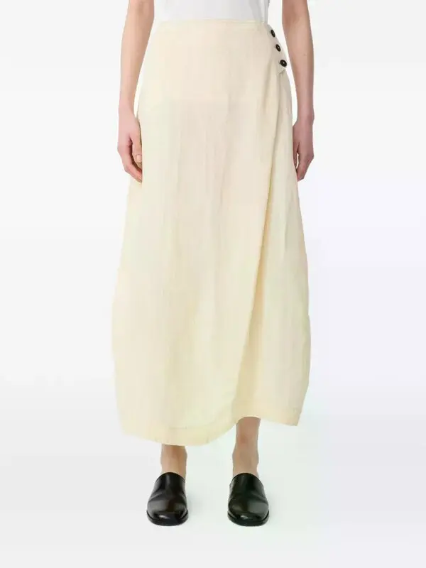 Studio Nicholson Bryde Button Patch Pocket Skirt - Yellow