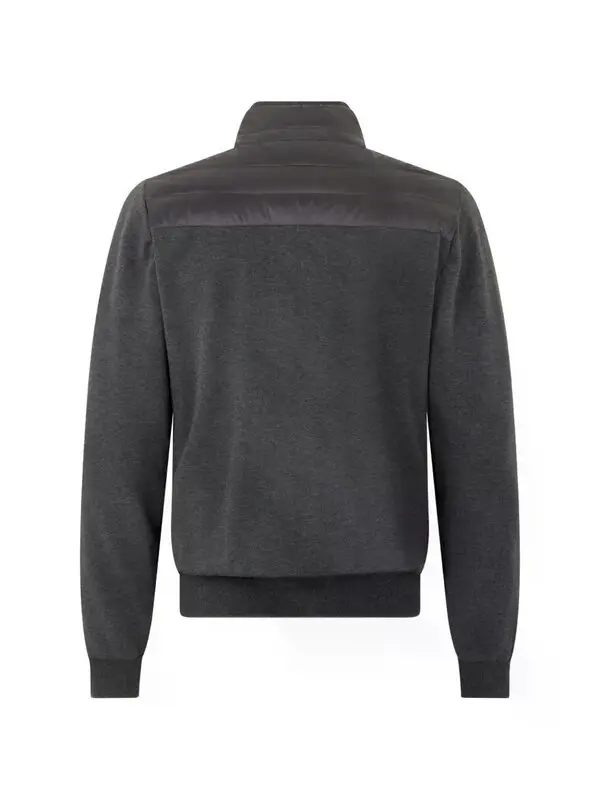 MOORER Panelled Zip-up Jacket - Grey