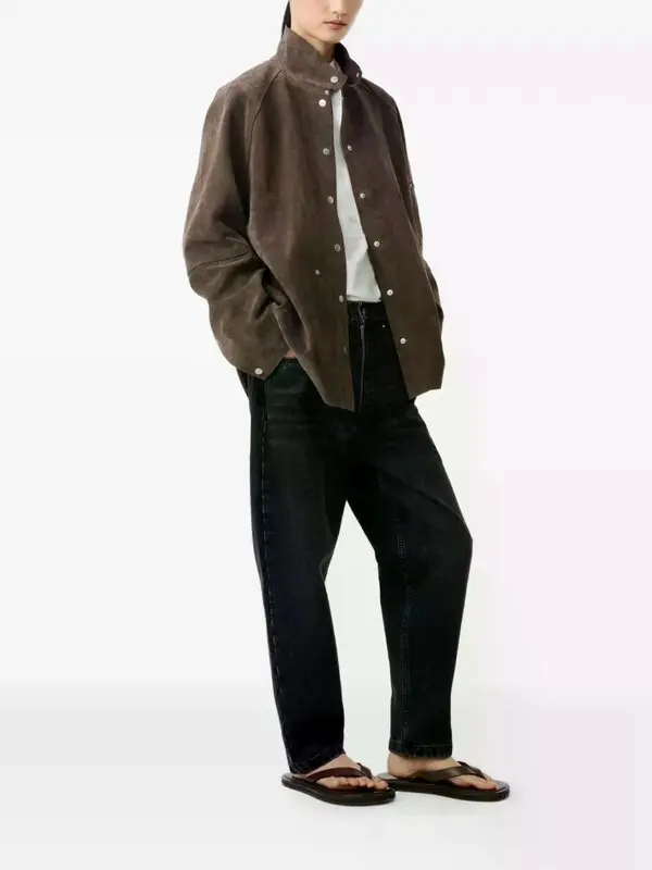 Studio Nicholson Raglan Sleeve Suede Jacket - Brown