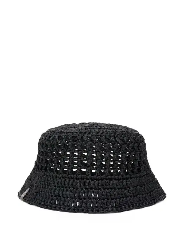 Fabiana Filippi Woven Bucket Hat - Black