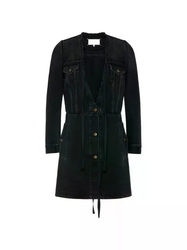 MAISON MARGIELA V-neck Mini Dress - Black