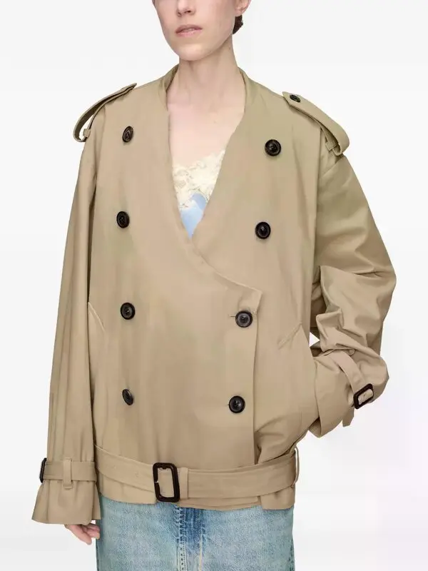 MAISON MARGIELA Folded Collar Cotton Caban