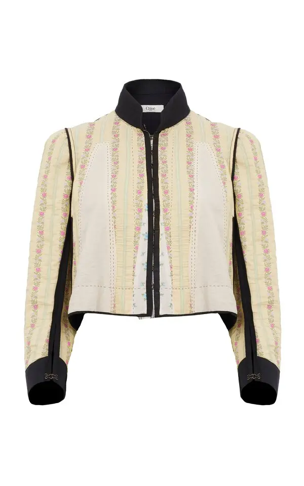 Chloé Floral Jacquard Jacket - Yellow
