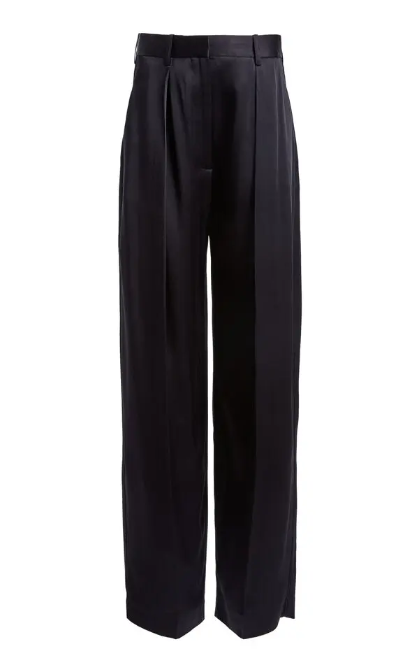 Victoria Beckham Cecilia Silk Pleated Trouser