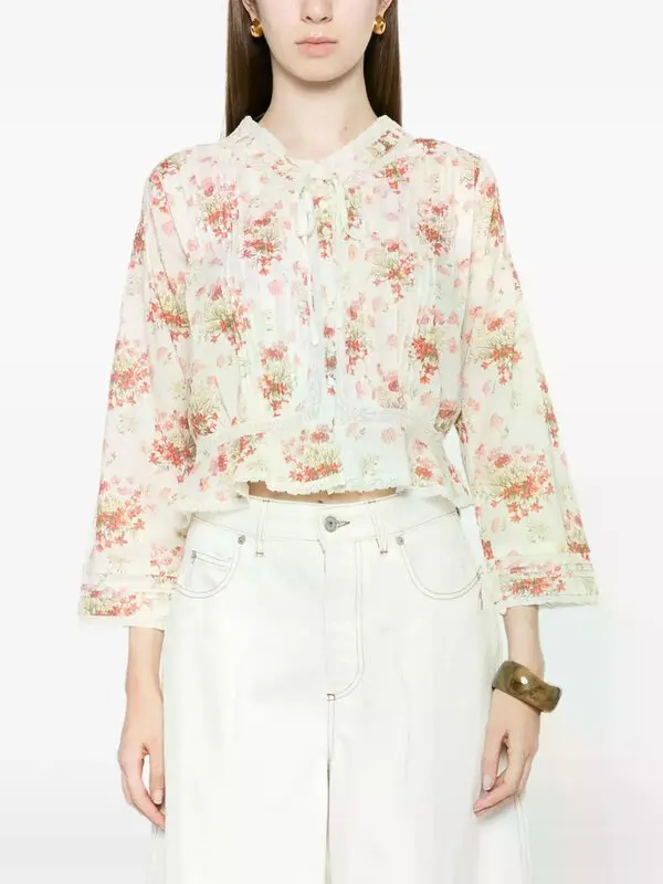 DÔEN Hillock Lace Blouse - Neutrals