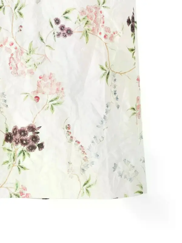 Erdem Satin Midi Skirt - Neutrals