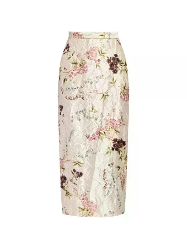 Erdem Satin Midi Skirt