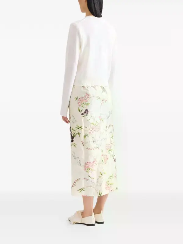 Erdem Satin Midi Skirt