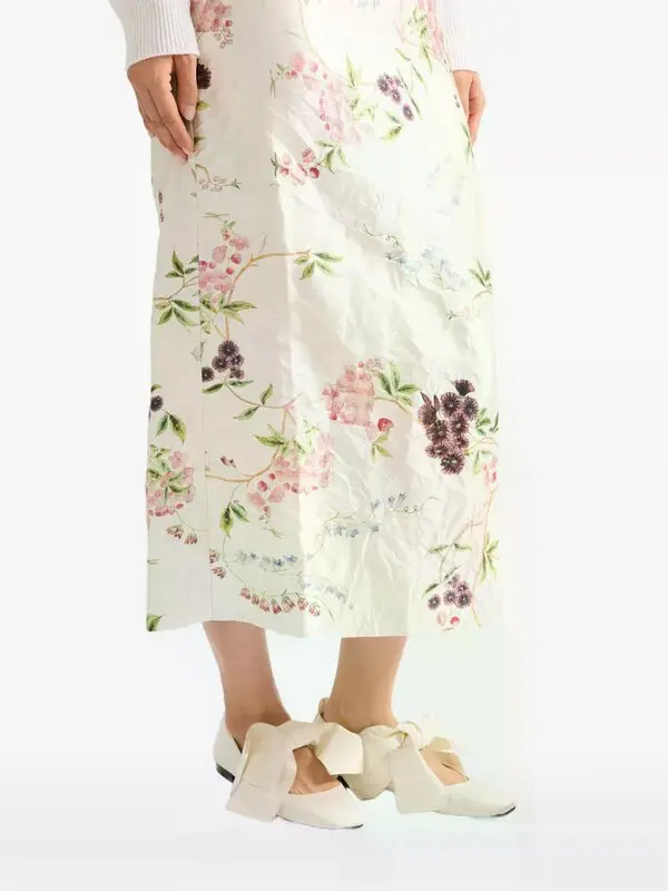 Erdem Satin Midi Skirt