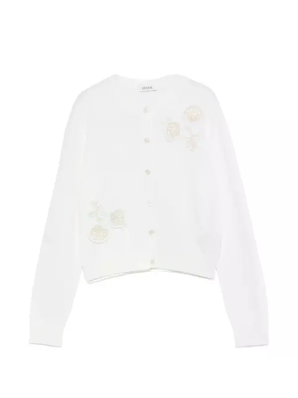 Erdem Appliqué Cardigan - White
