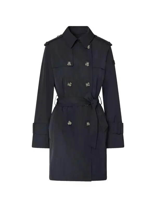 Peuterey Belt-fastening Double-breasted Coat - Blue