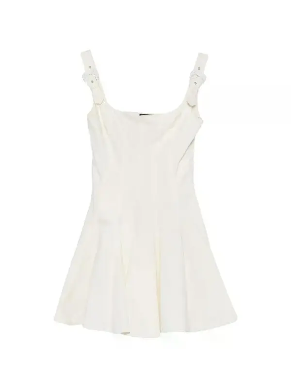 Versace Buckle Strap Dress - Neutrals