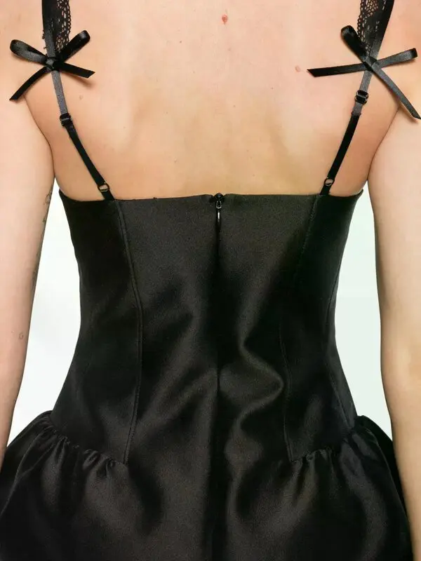 SHUSHU/TONG Lace Trim Bustier Mini Dress