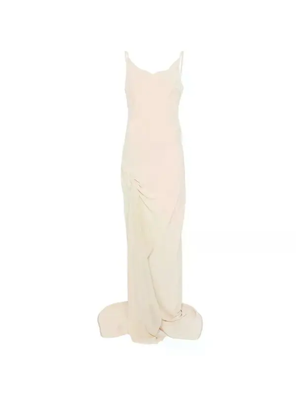DE SANTIS Gathered Sleeveless Maxi Dress