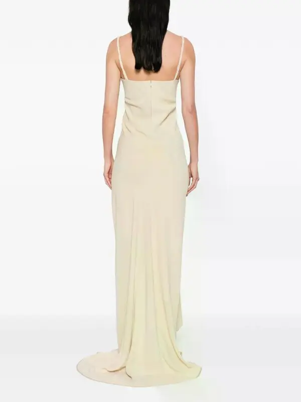 DE SANTIS Gathered Sleeveless Maxi Dress