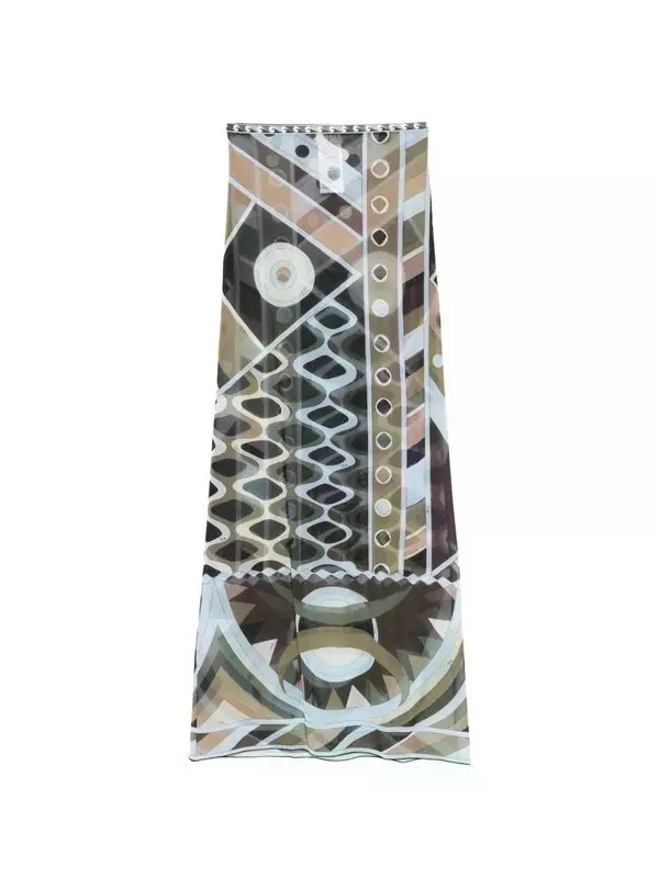 Emilio Pucci Geometric Pattern Skirt - Brown
