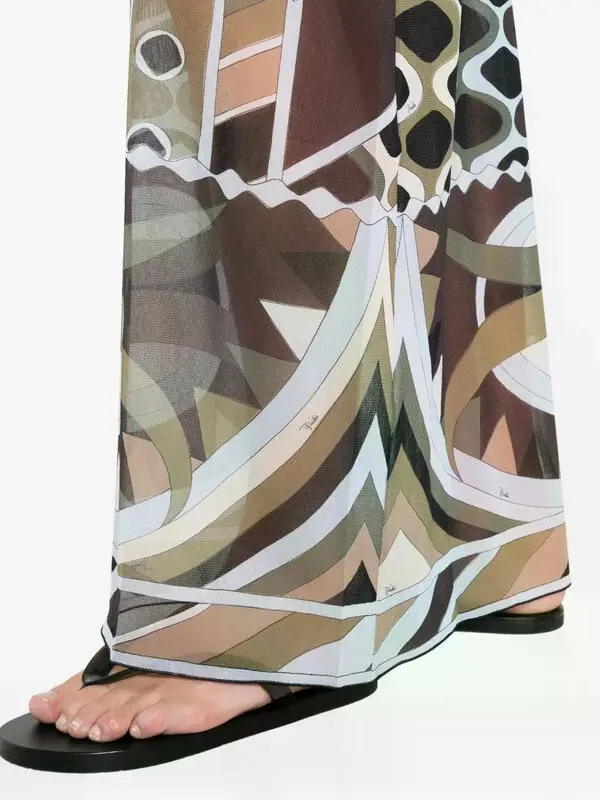Emilio Pucci Geometric Pattern Skirt - Brown