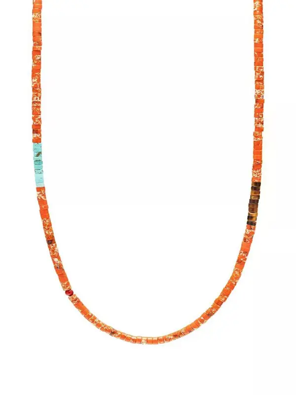 NIALAYA JEWELRY Multi-stone Necklace - Orange