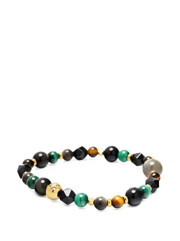 NIALAYA JEWELRY Spiritual Power Malachite-beaded Bracelet - Gold