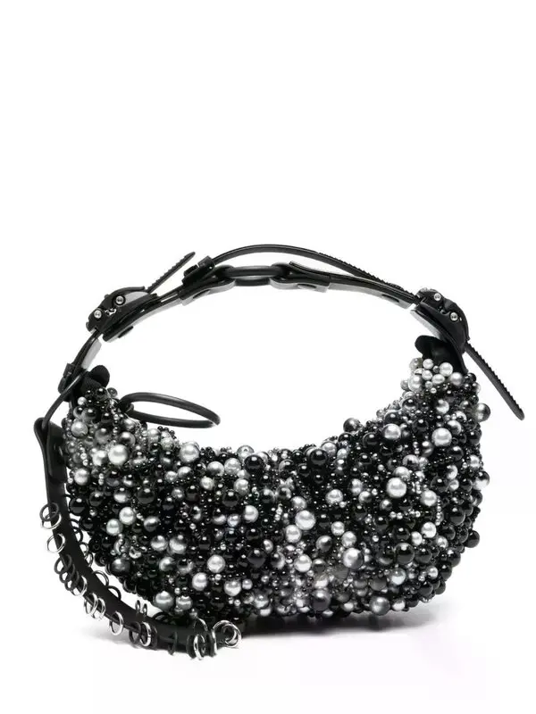 INNERRAUM Pearls Embellished Cross Body Bag - Black