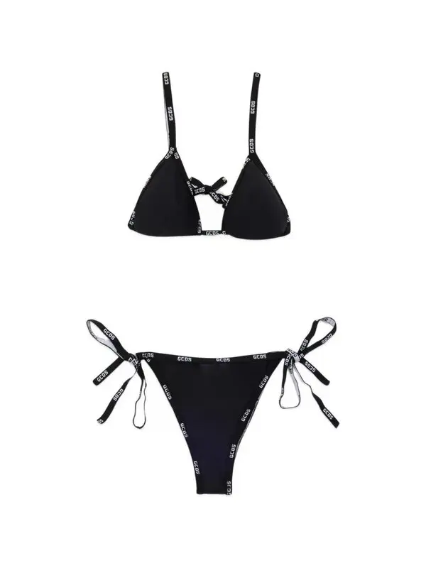 Gcds Logo-strap Bikini - Black