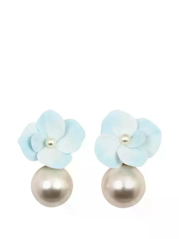 JENNIFER BEHR Addison Floral-motif Earrings - Blue