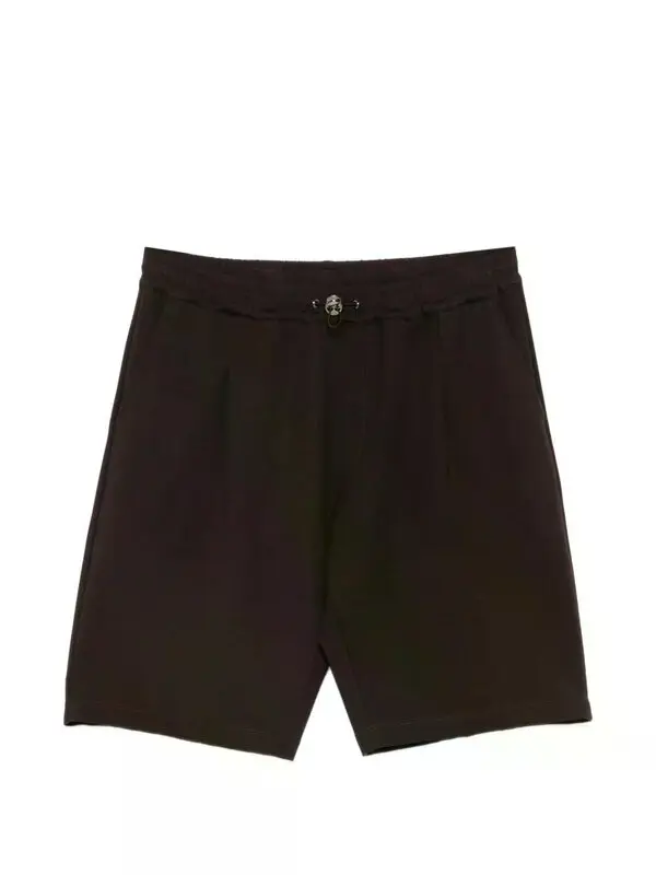 KIRED Pleated Knee-length Shorts - Brown