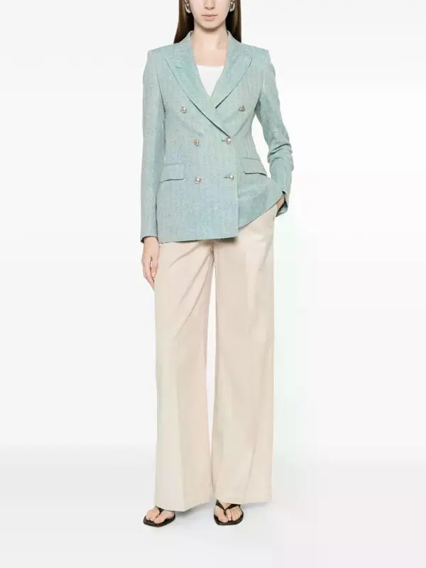 VIA MASINI 80 Wide-leg Trousers - Neutrals