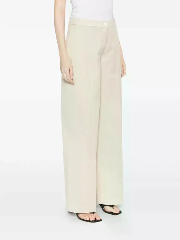 VIA MASINI 80 Wide-leg Trousers - Neutrals