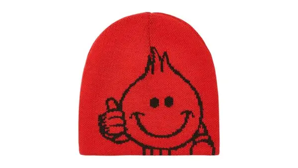 PALACE X World Industries Reverso Nein Cuff Beanie - Red/black