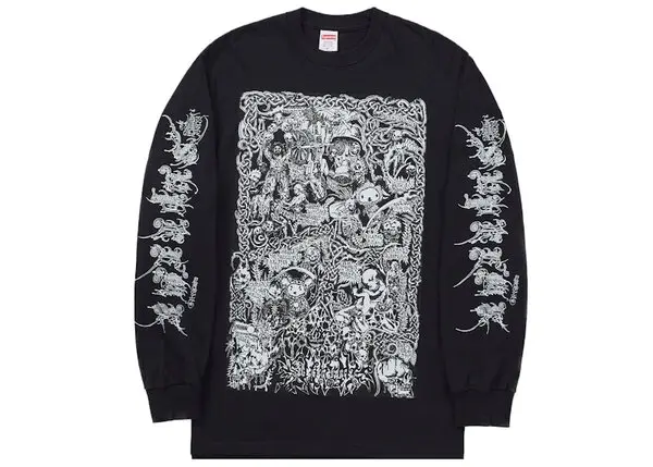 Supreme Wombat Long Sleeve Tee Shirt - Black