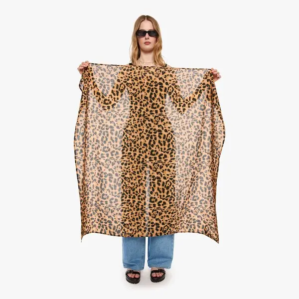 Natalie Martin Large Square Scarf - Leopard