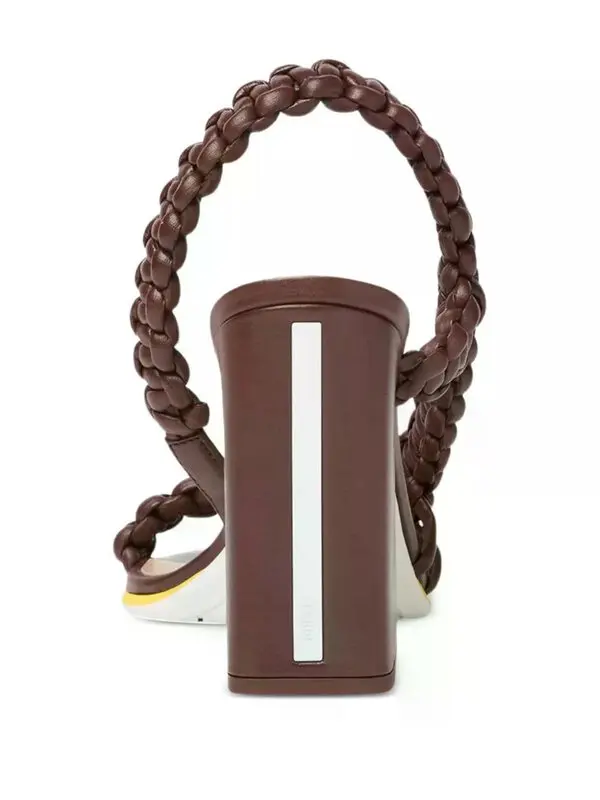 Fendi Arco Braided Sandals - Brown