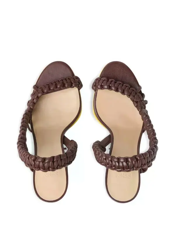 Fendi Arco Braided Sandals - Brown