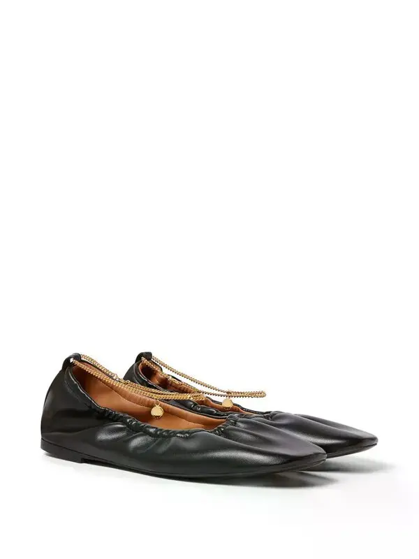 Stella McCartney Chain-strap Ballerina Flats - Black