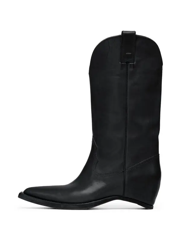 MAISON MARGIELA Leather Western Boots - Black