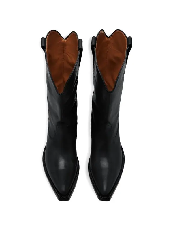 MAISON MARGIELA Leather Western Boots - Black