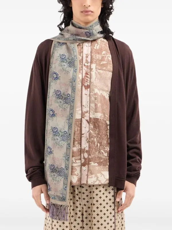 PIERRE-LOUIS MASCIA Printed Silk Scarf - Pink