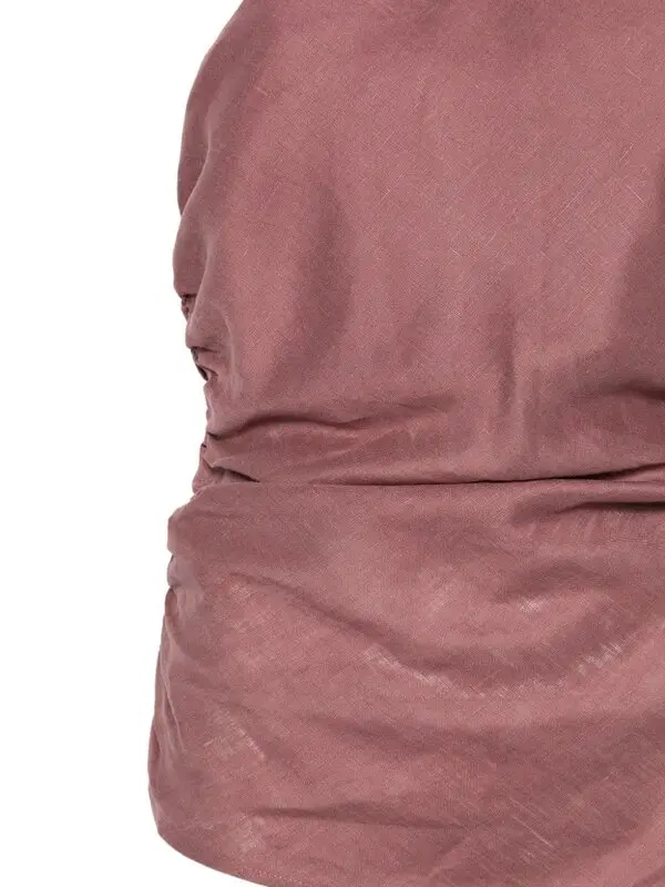 SEMICOUTURE Becka Linen Top - Red