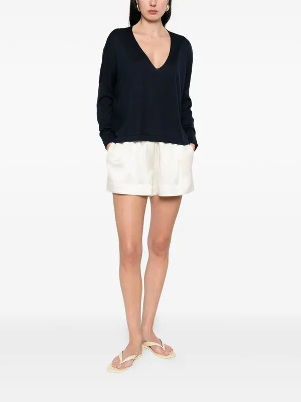 BEYOU Cashmere And Silk V-neck Sweater