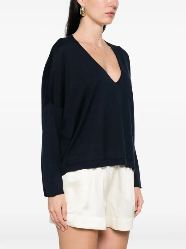 BEYOU Cashmere And Silk V-neck Sweater