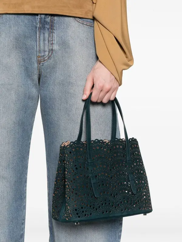 Alaïa Mina 25 Leather Handbag - Blue