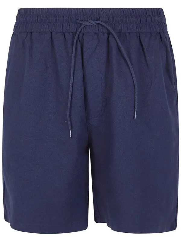 LES DEUX Otto Linen Shorts - Blue