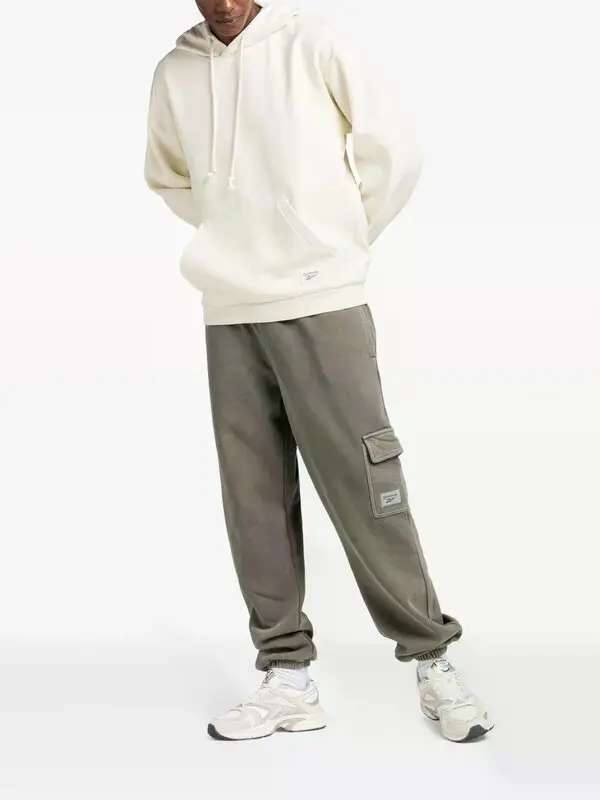 REEBOK Logo-patch Pouch-pocket Hoodie