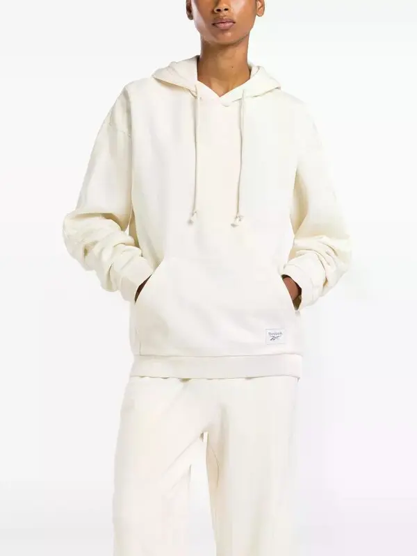 REEBOK Logo-patch Pouch-pocket Hoodie
