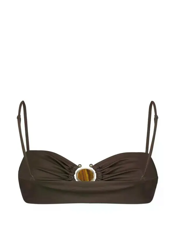 Christopher Esber Stone-embellished Bandeau Bikini Top