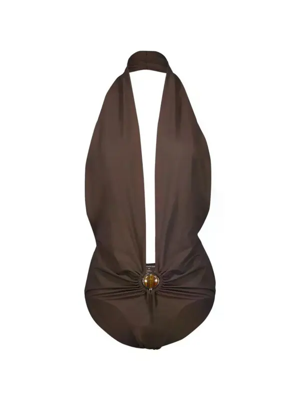 Christopher Esber V-neck One-piece Swimsuit - Brown
