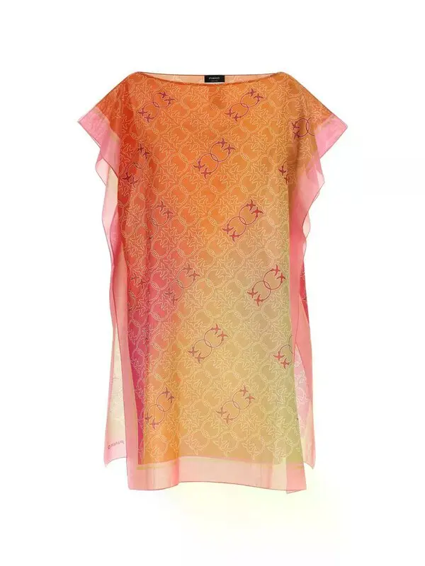 Pinko Polka Bird Beach Cover-up - Orange