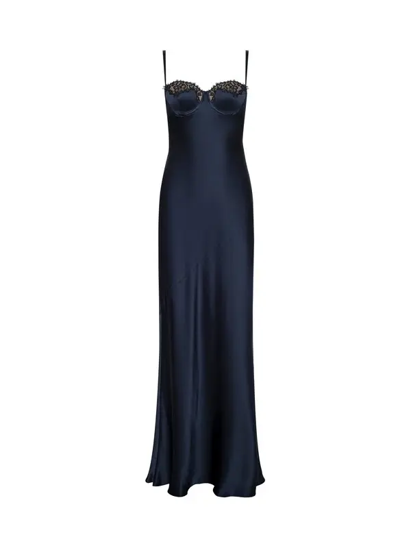 L'Agence Shayla Silk Lace Gown